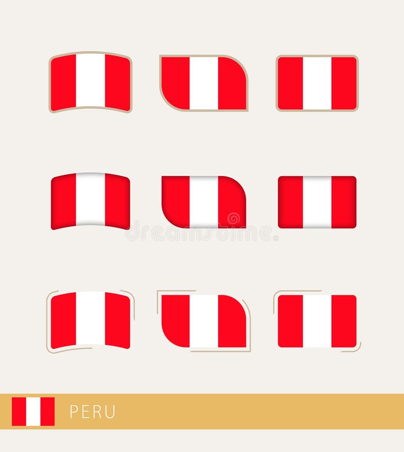Vectorvlaggen Van Peru - Inzameling Van Peru - Vlaggen Vector ...