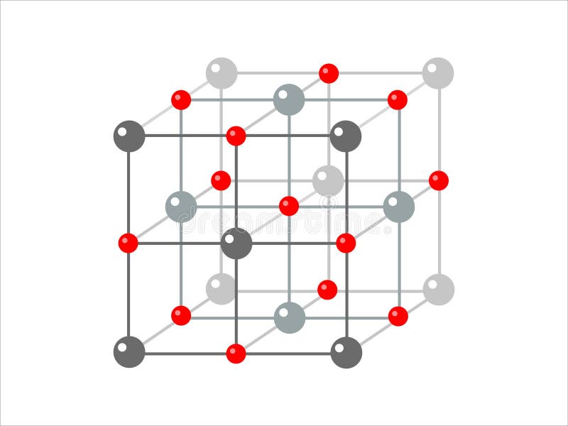 Vectorwetenschappelijk Model Van De Kristalstructuur ...