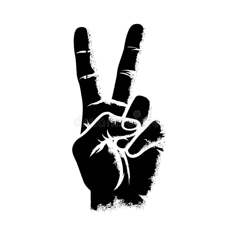 Hand Gesture V Sign Stock Illustrations – 929 Hand Gesture V Sign Stock ...