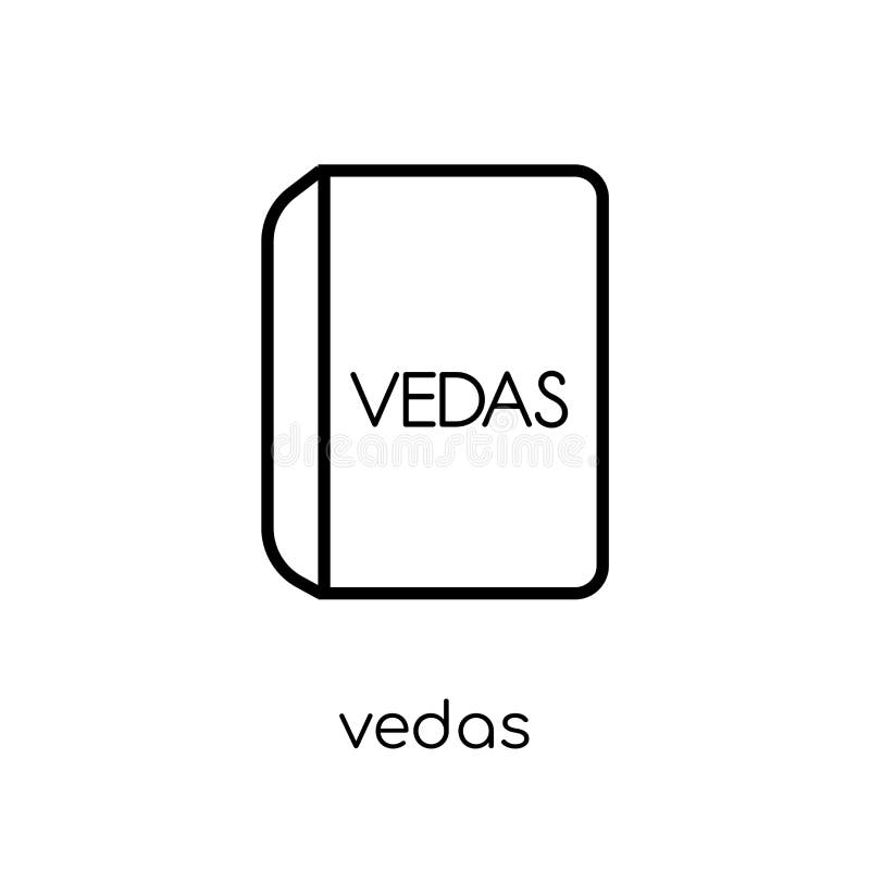 Outline Vedas Vector Icon. Isolated Black Simple Line Element ...