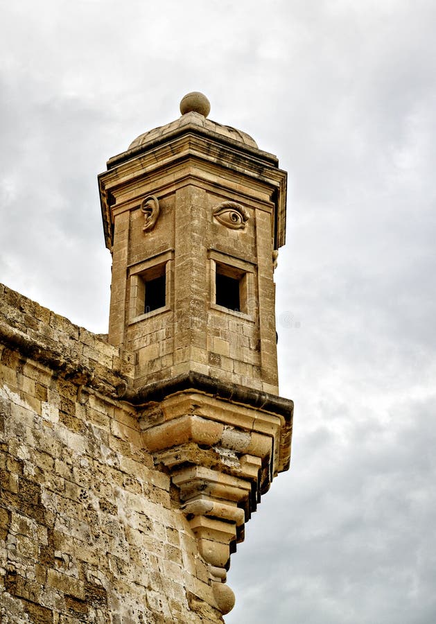 Vedette watchtower, Malta stock image. Image of mediterranean - 73334529