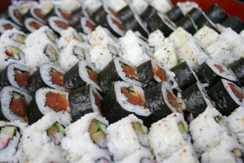 Veel Sushi stock foto. Image of zeewier, japans, koreaans - 254128