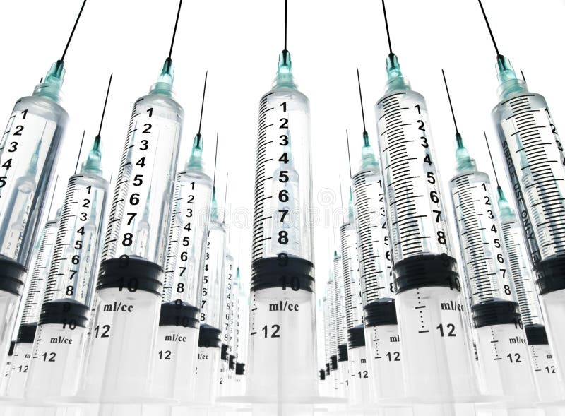 Veelvoudige Rijen Van Spuiten Stock Afbeelding - Image of experiment ...