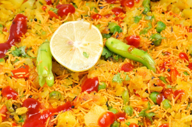 Veg gujarati poha dish stock photo. Image of dish, gujarat - 10035158