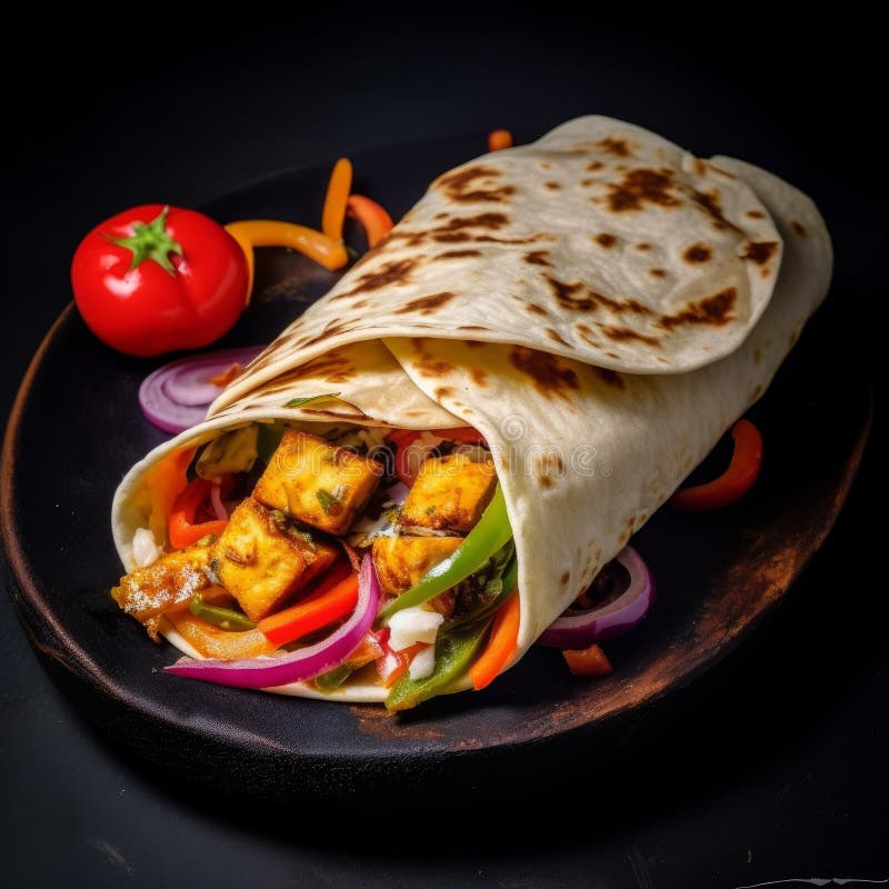 Chicken Chapati Rolls Stock Illustrations – 3 Chicken Chapati Rolls ...