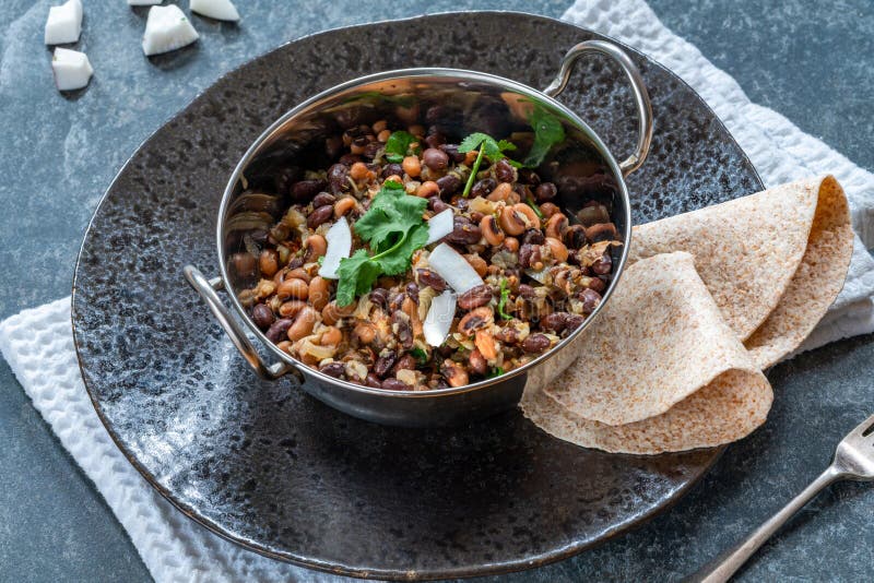 Vegan blackeye bean curry stock photo. Image of blackeyed - 234151438