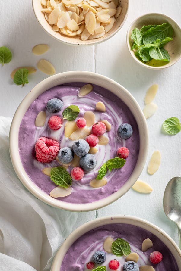 Vegan Cream Cold Soup As Summer Starter Stock Photo - Image of ...