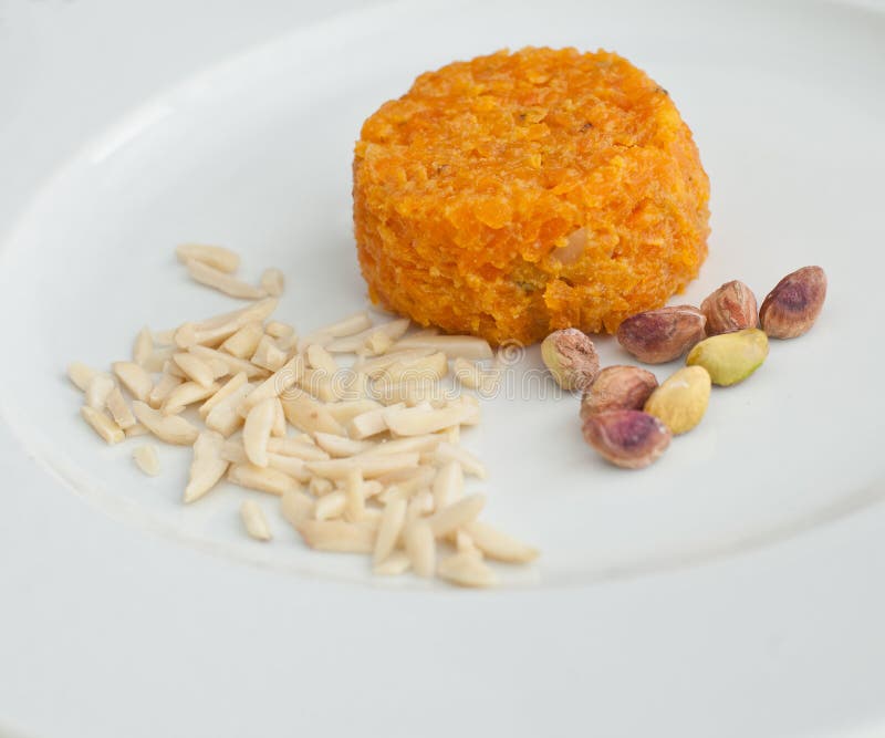 Vegan Dessert Orange Skin with Almonds and Nuts Stock Photo - Image of ...