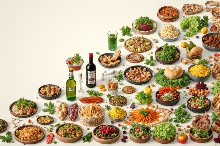 Vegan Food Timeline stock illustration. Illustration of generative ...