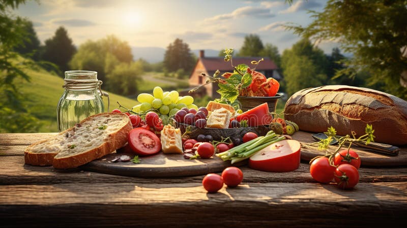Vegan Foods on a Large Rustic Table. Stock Photo - Image of veganism ...