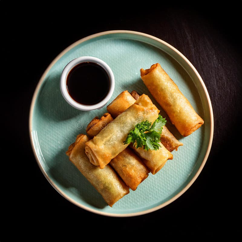 Vegan Spring Rolls, AI Generated Stock Illustration - Illustration of ...