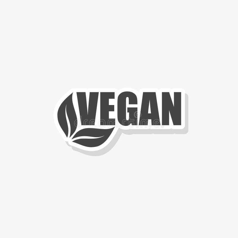 Vegan Friendly Food Icon Sticker Stock Vector - Illustration of circle ...