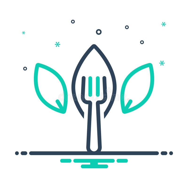Mix Icon for Vegan ,vegetarian and Veggie Stock Illustration ...