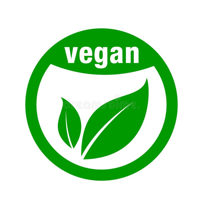 Vegan Icono Para La Comida Del Vegano Ilustración del Vector ...