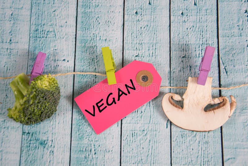 Vegan Inscription Written on Paper Tag Stock Image - Image of ...