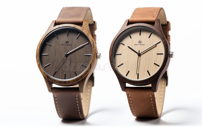 Vegan Leather Time on White Background Stock Illustration ...