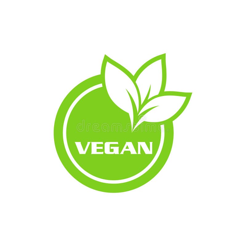 Vegan Logo Vector Template Symbol Design Stock Vector - Illustration of ...