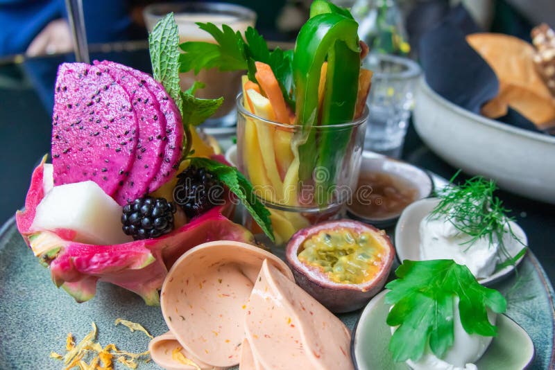 Vegan Lunch Served in a Cafe in Frankfurt, Germany Stock Photo - Image ...