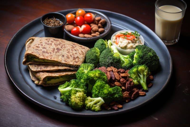 Vegan Meal with Focus on Plant-based Protein Sources Stock Photo ...
