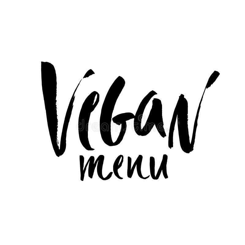 Vegan Menu. Vector Elements for Labels, Logos, Badges, Stickers or ...