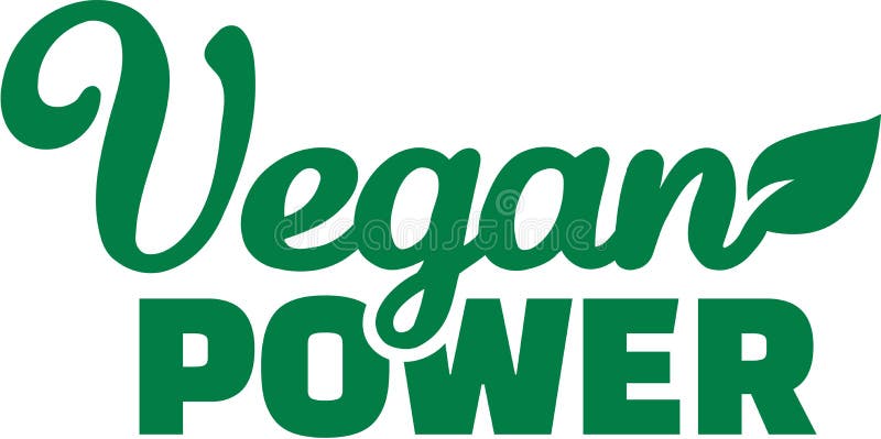 Vegan Power vector stock vector. Illustration of health - 107205597