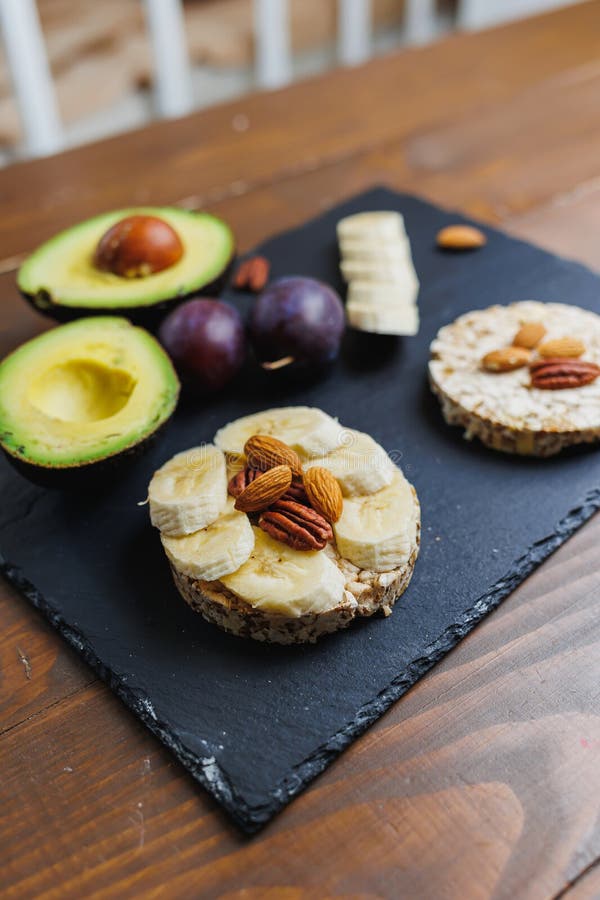 Vegan Rice Bread for Breakfast Stock Image - Image of circle, food ...