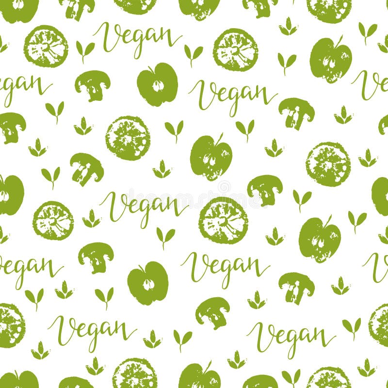 Vegan seamless pattern stock vector. Illustration of seamless - 94686348