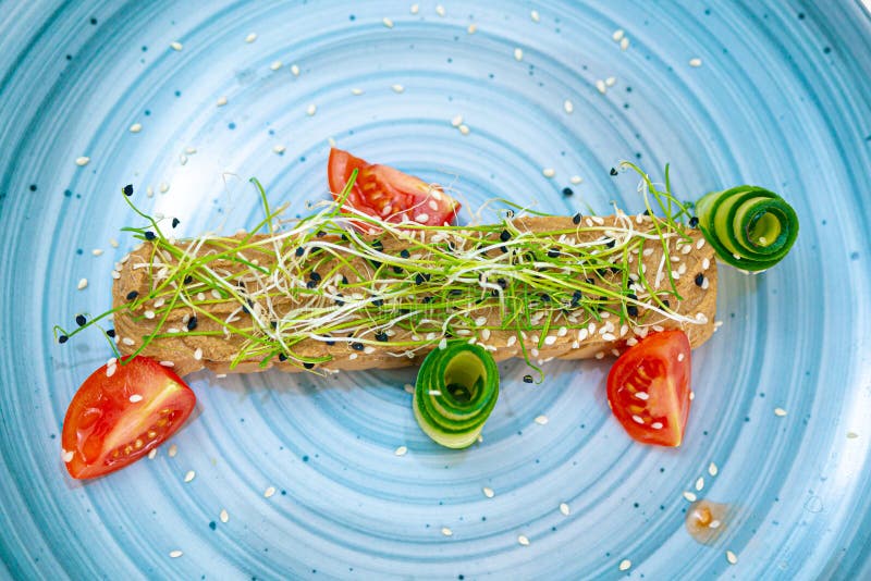 Vegan Soy Pate with Tomatoes and Herbs Stock Image - Image of homemade ...