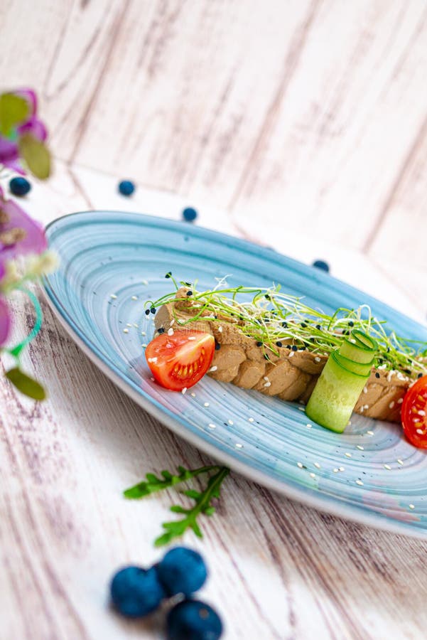 Vegan Soy Pate with Tomatoes and Herbs Stock Photo - Image of fresh ...