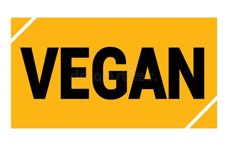 VEGAN Text Written on Yellow-black Stamp Sign Stock Illustration ...