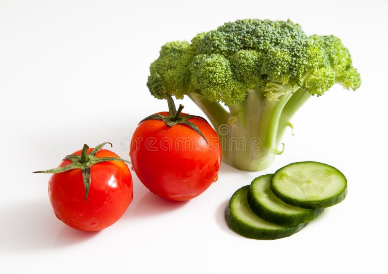 Vegatables on white stock image. Image of health, organic - 27682899