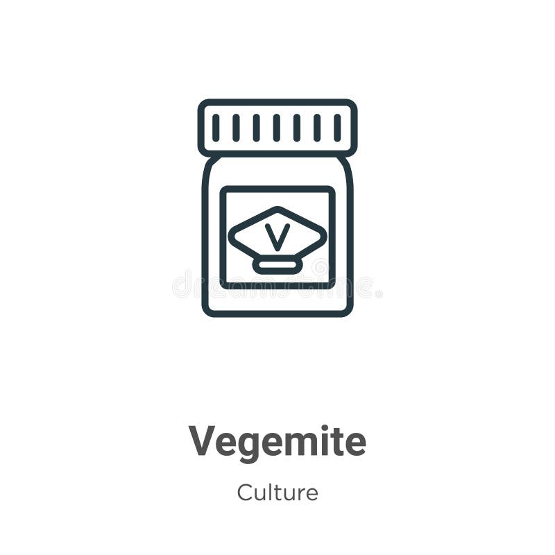 Outline Vegemite Vector Icon. Isolated Black Simple Line Element ...