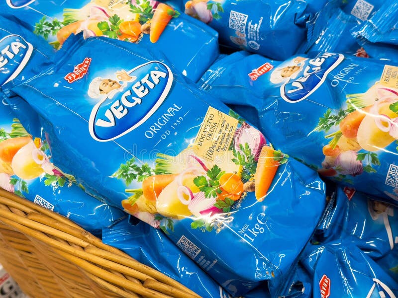 Vegeta Original Seasoning Packets in Basket Display Editorial Photo ...