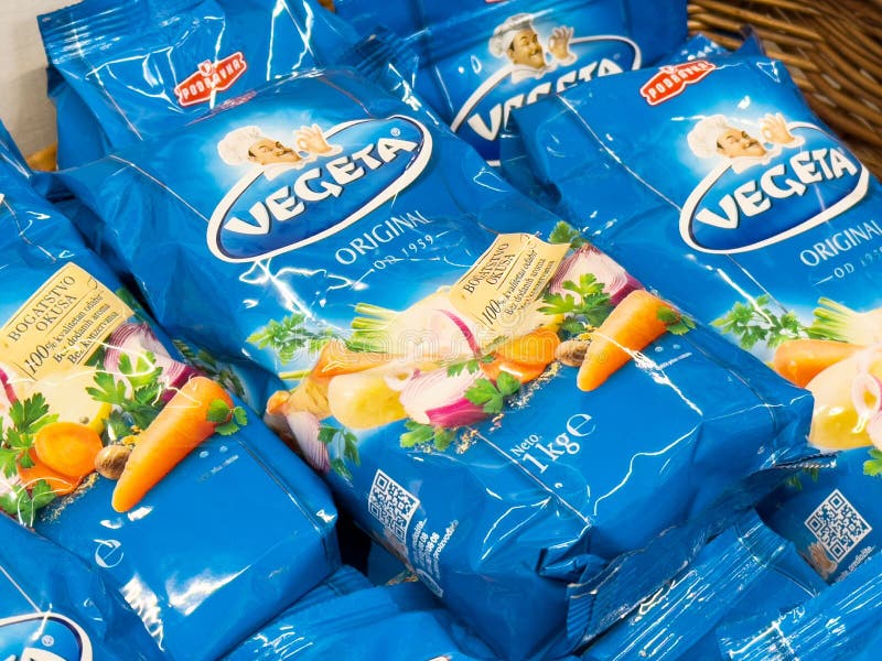 Vegeta Original Seasoning Packets with Colorful Vegetables Display ...