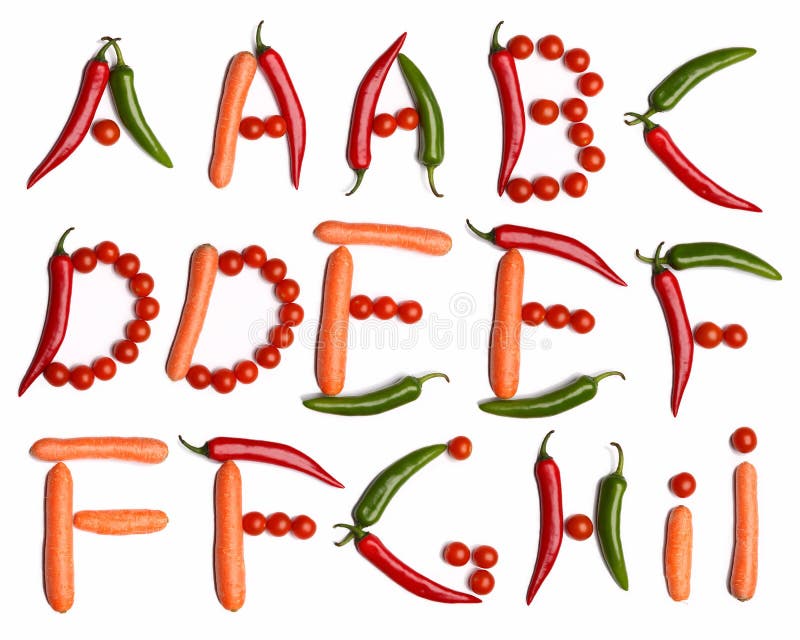 Healthy Eating Written in Fresh Veg Stock Photo - Image of orange ...