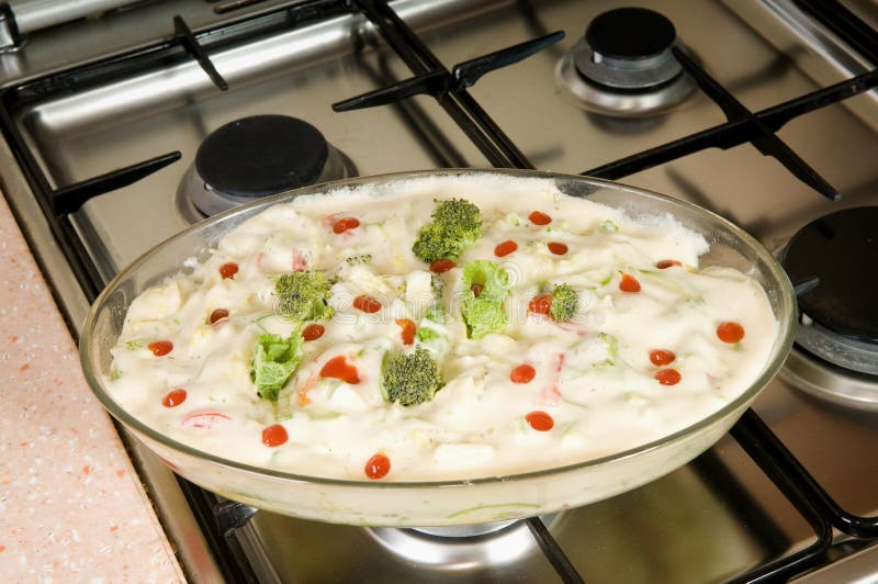 Vegetable baked pudding stock photo. Image of domestic - 14331212
