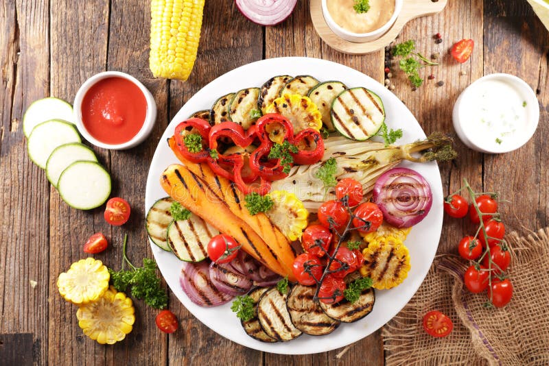 Vegetable barbecue stock photo. Image of barbq, barbecue - 206556636