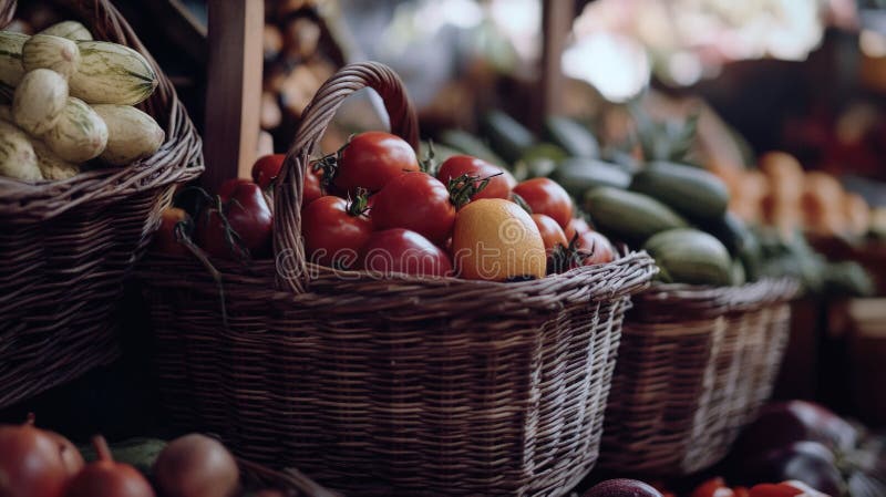 Vegetable Baskets stock image. Image of vegetables, cooking - 378466049