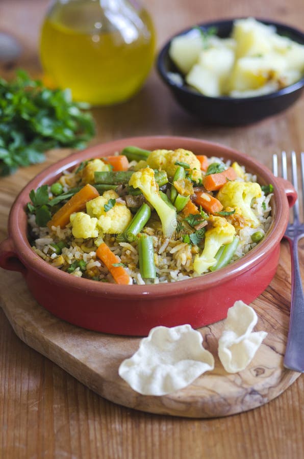 Vegetable Biryani stock photo. Image of tomato, bowl - 37056748