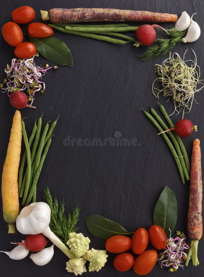 Vegetable border stock image. Image of green, bean, ingredient - 85011879