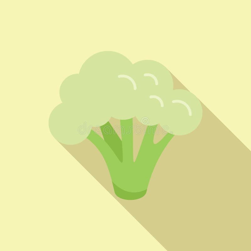 Vegetable Broccoli Icon Flat Vector. Cabbage Food Stock Vector ...