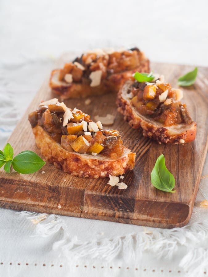 Vegetable bruschetta stock photo. Image of italian, slice - 44623348