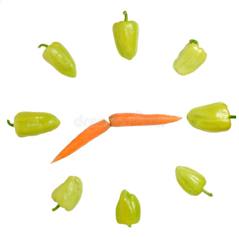 Vegetable clock stock image. Image of countdown, eating - 3148911