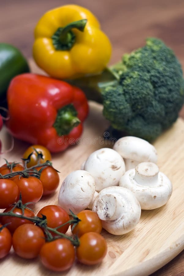 Vegetables on board stock image. Image of composed, small - 4270761