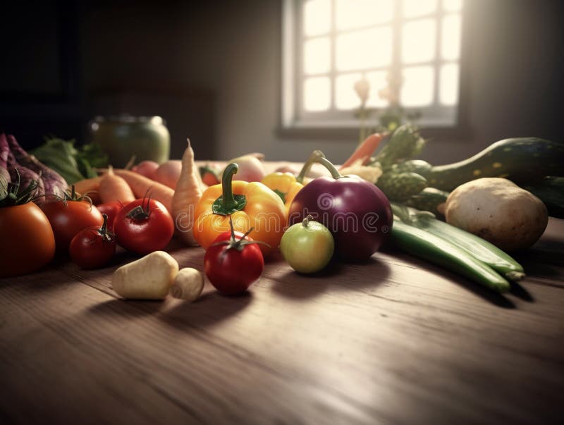 Vegetable Composition Still Life Stock Illustration - Illustration of ...