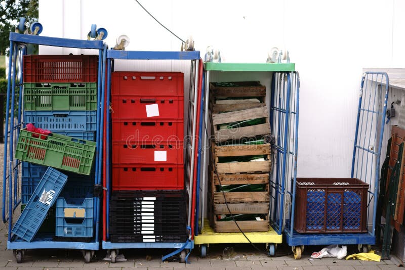 Vegetable crates editorial stock photo. Image of backyard - 119278863