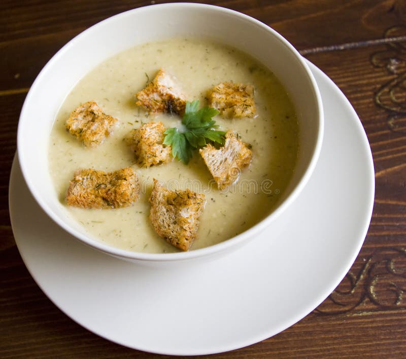 Vegetable cream soup stock image. Image of dinner, fine - 16171205