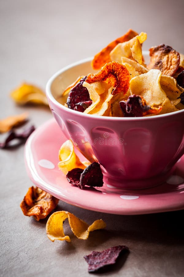 Vegetable crisps stock image. Image of colorful, dinner - 42174665