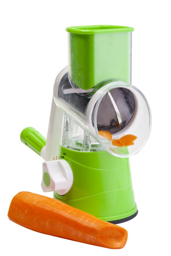 Vegetable Cutter with Various Attachments. Standing on the Table Stock ...