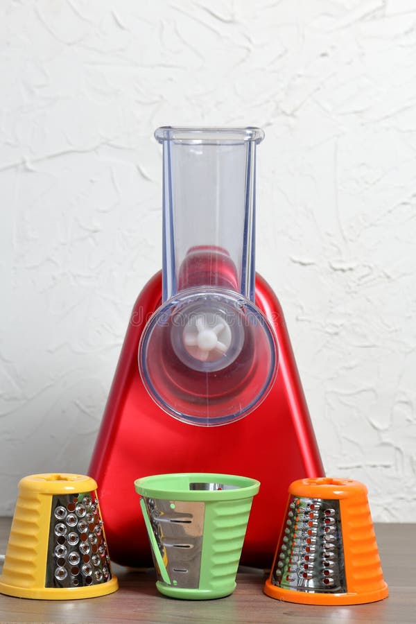 Vegetable Cutter with Various Nozzles. Standing on the Tabletop Stock ...